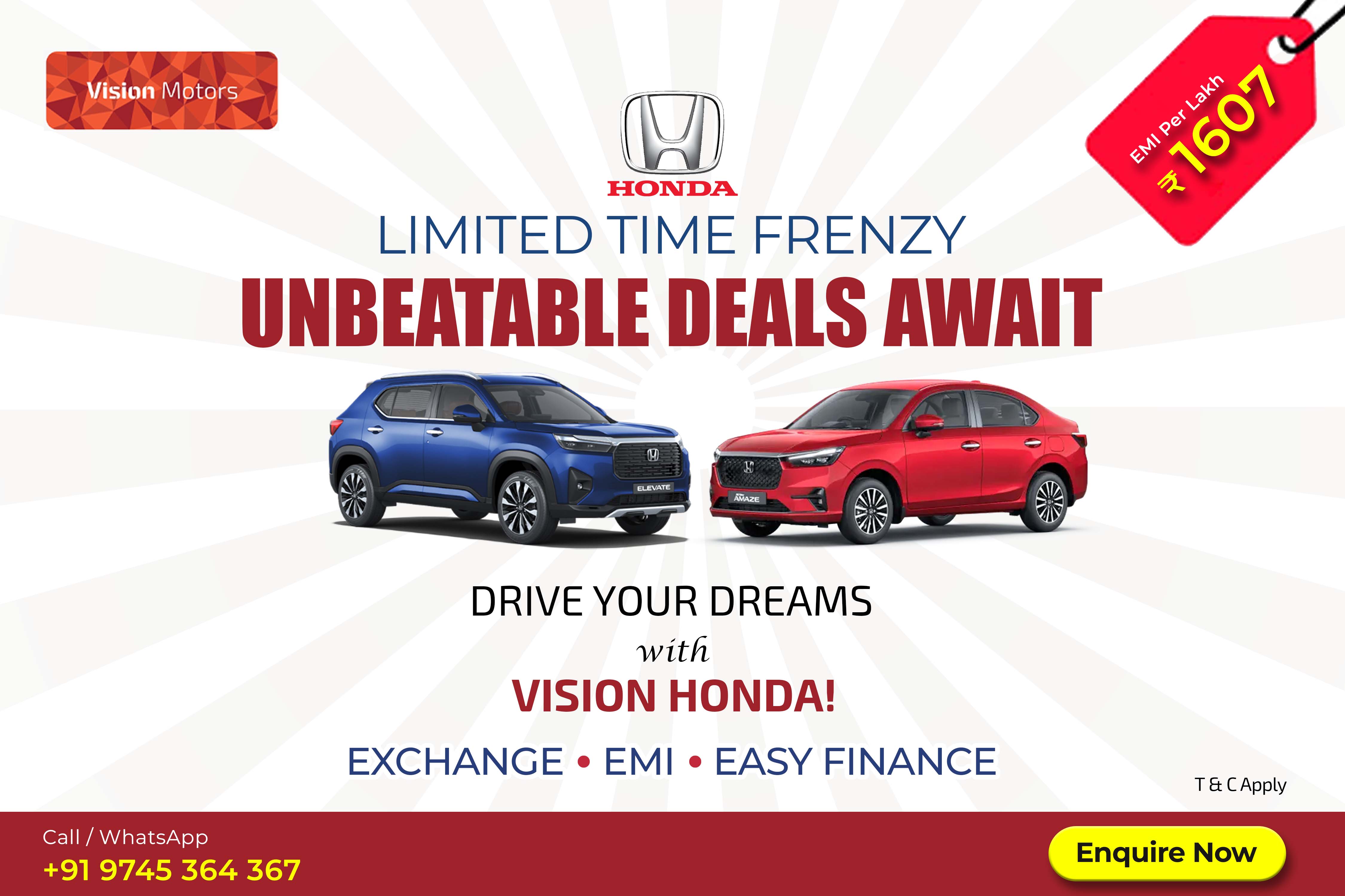 Honda Car Dealers in Kerala | Vision Motors Pvt Ltd