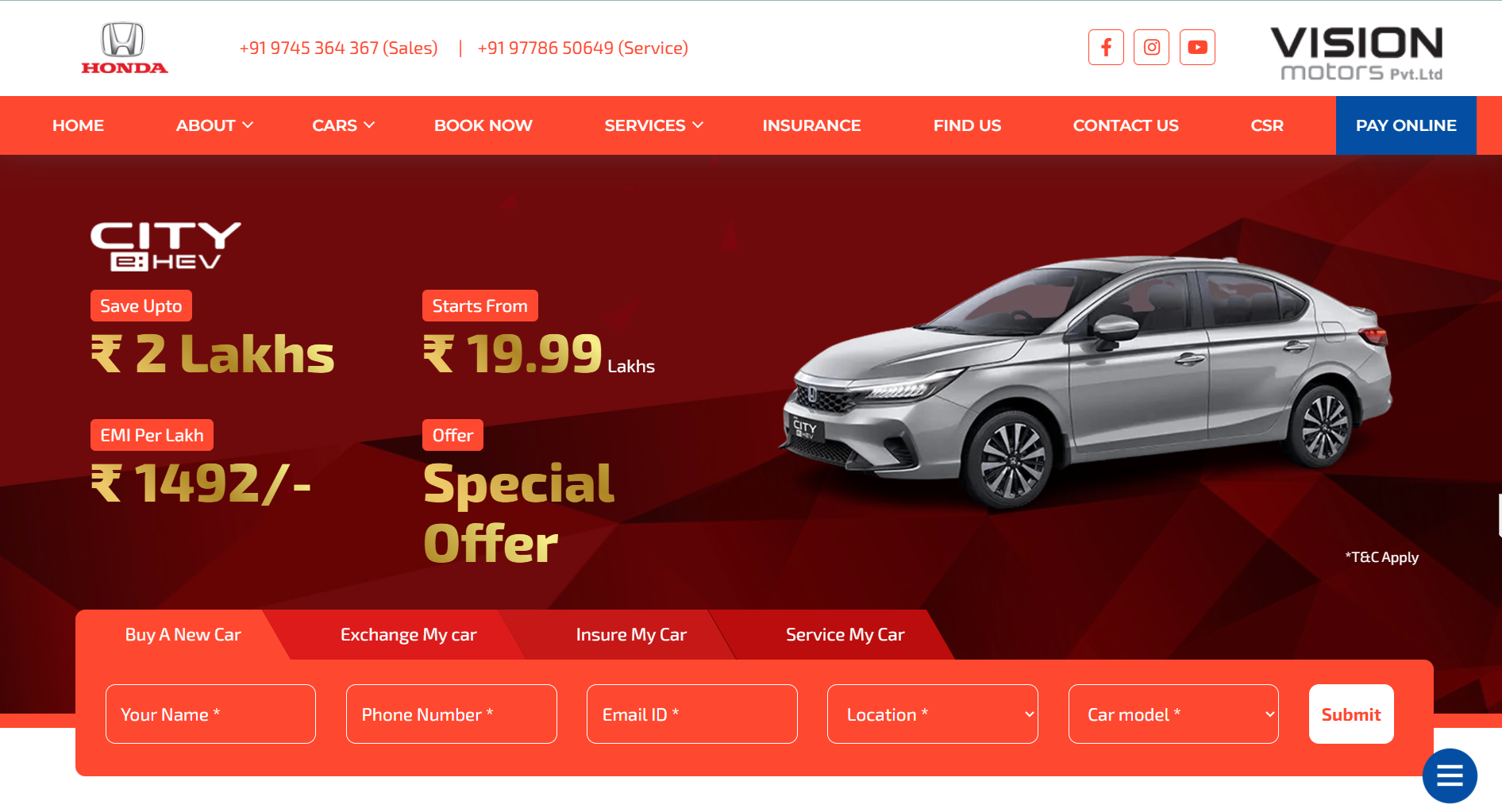 Honda City e-HEV | Vision Motors Pvt Ltd